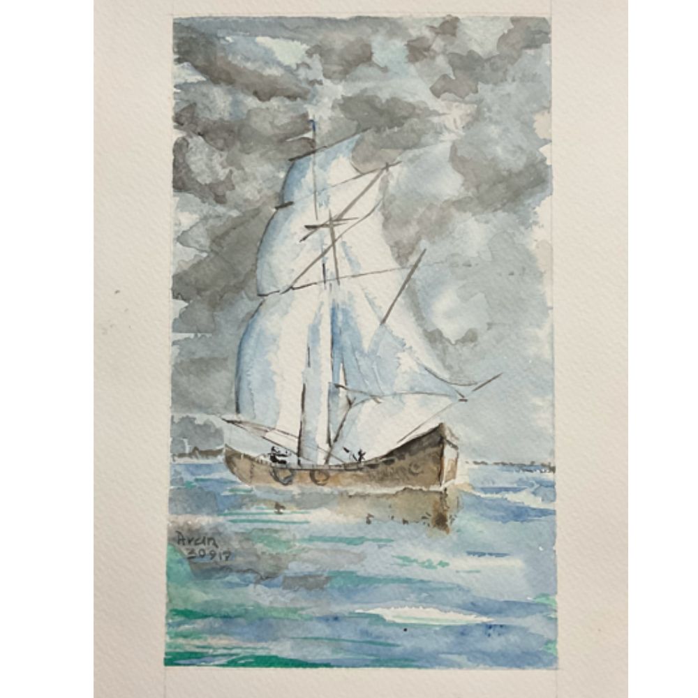 Blue water sail - Art Sphere